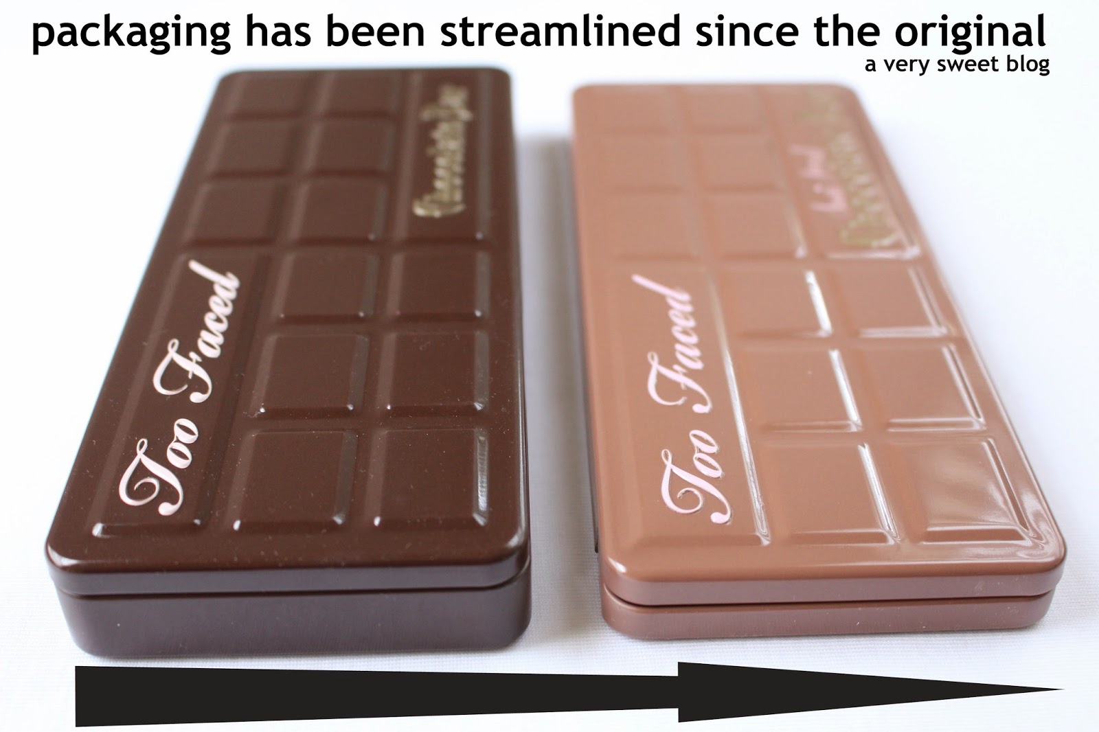 Too Faced Semi Sweet Chocolate Bar & Original Chocolate Bar Revew ...