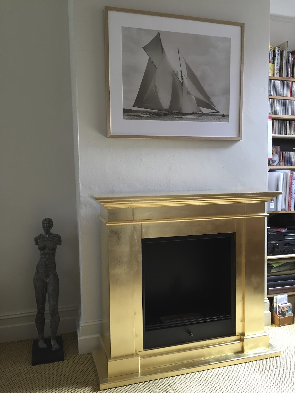 Original Gilding West Sussex and London: Beautiful golden Fireplace
