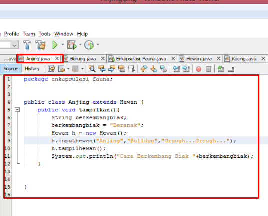 CONTOH PEMROGRAMAN ENKAPSULASI, INHERITANCE, POLIMORFISME PADA JAVA ...