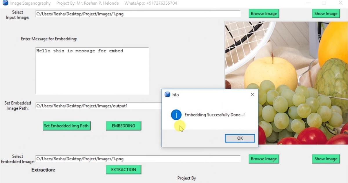 Python Code For Image Steganography For Hiding Message In Image Using Python Project