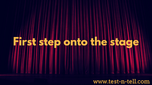 First step onto the stage