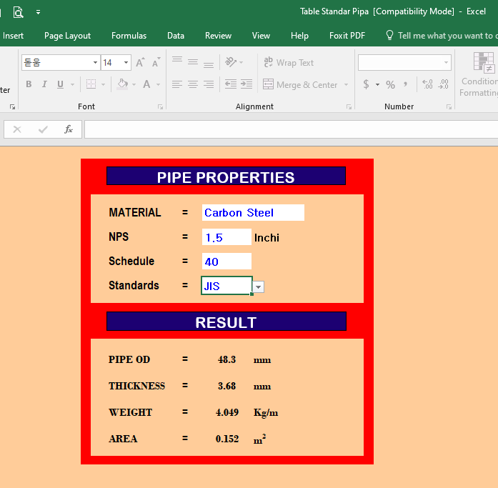 Aplikasi Tabel Material Standar Pipa Ukuran, Ketebalan dan Berat ...