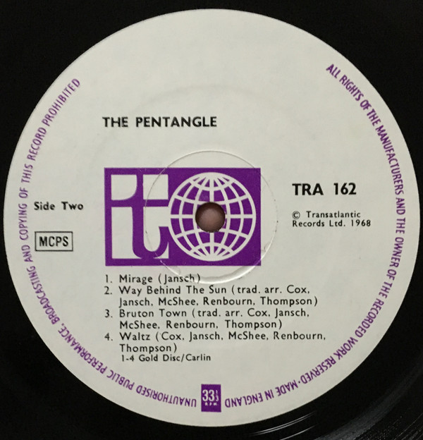 偏愛的収集記－暢気・気儘な箱々 其の参: 音楽 ： The Pentangle ‎– The Pentangle