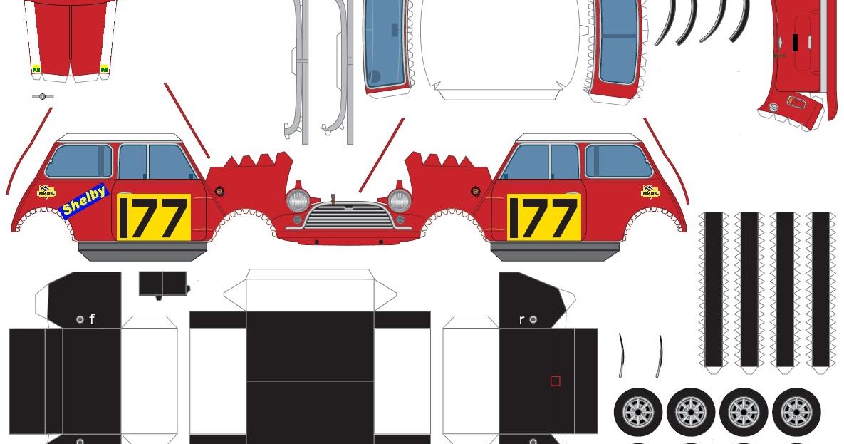 SP. Papel Modelismo: PaperCraft - Austin Mini Cooper #177