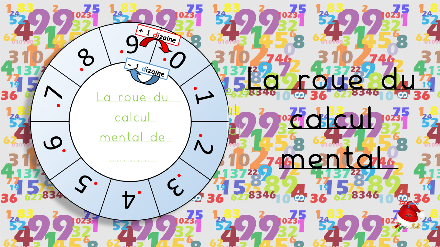 Les jeux de Jean Noël : La roue du calcul mental : addition et soustraction