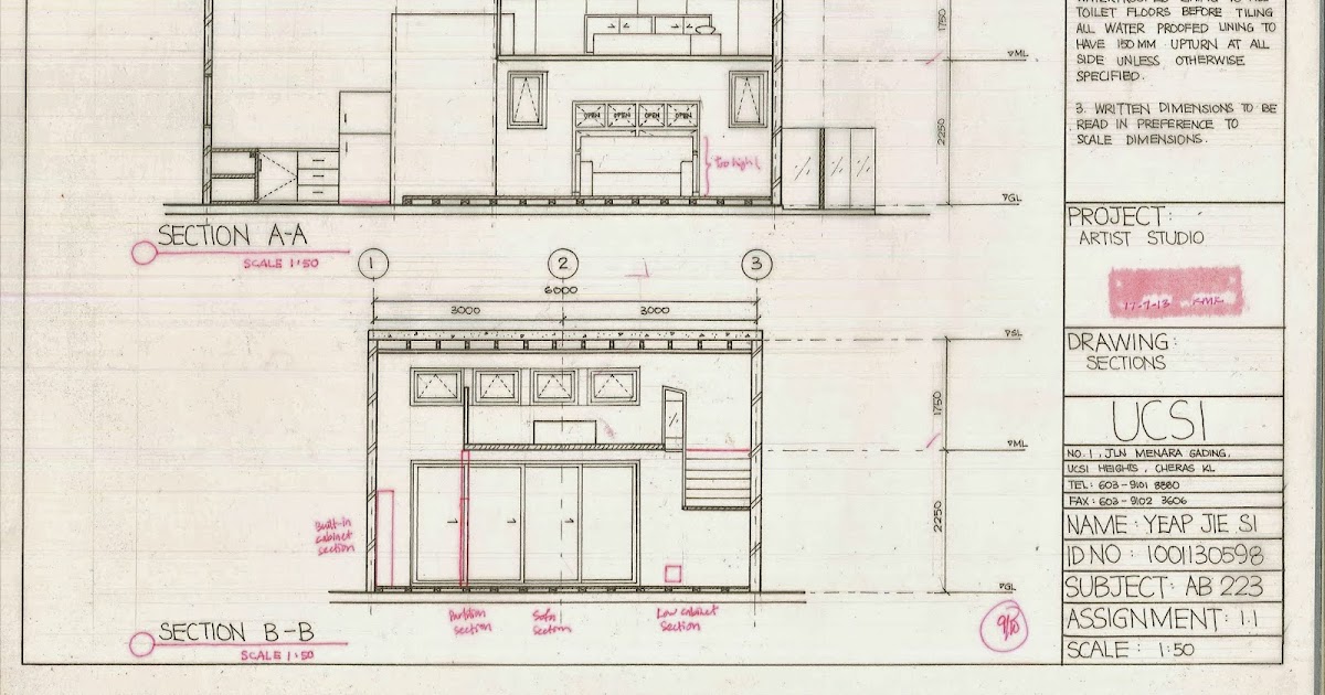 MASTER PIECE: ASSIGNMENT 1.2 - ORTHOGRAPHIC PROJECTION (SECTION)