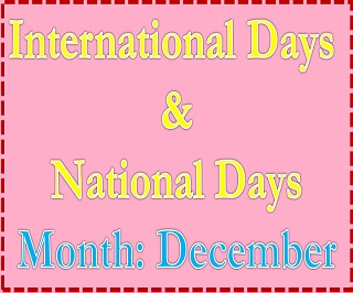 December Month: Important Days And Dates in Hindi | December Maah ke ...