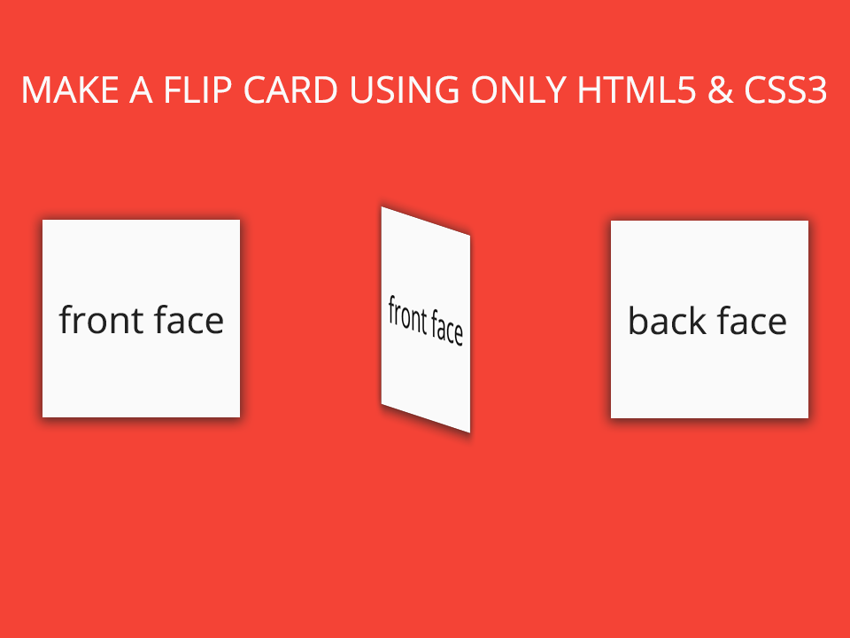 How To Make A Flip Card Effect Using Html5 And Css3 Doctorcode