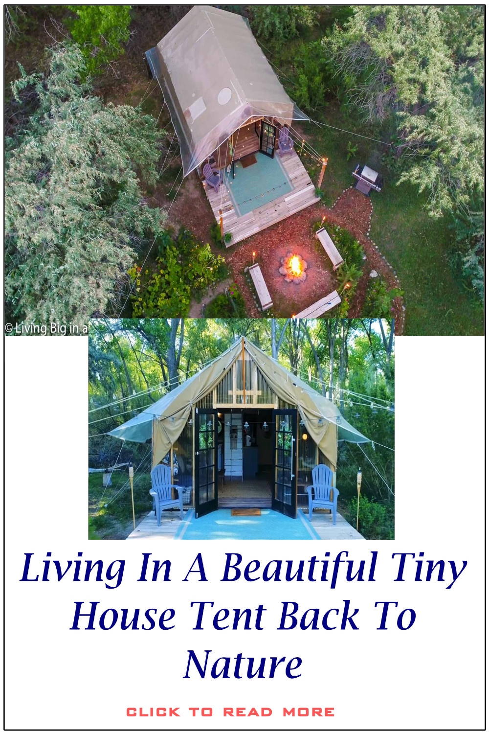 Living In A Beautiful Tiny House Tent Back To Nature