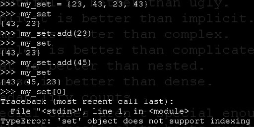 Python3 tutorial - 8 (Sets)