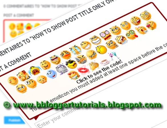 How to Add Smileys/Emoticons in Blogger Comments - BLOGGER CORNER