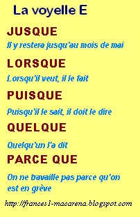 Frances de 1º de Bachillerato (A2): L'apostrophe
