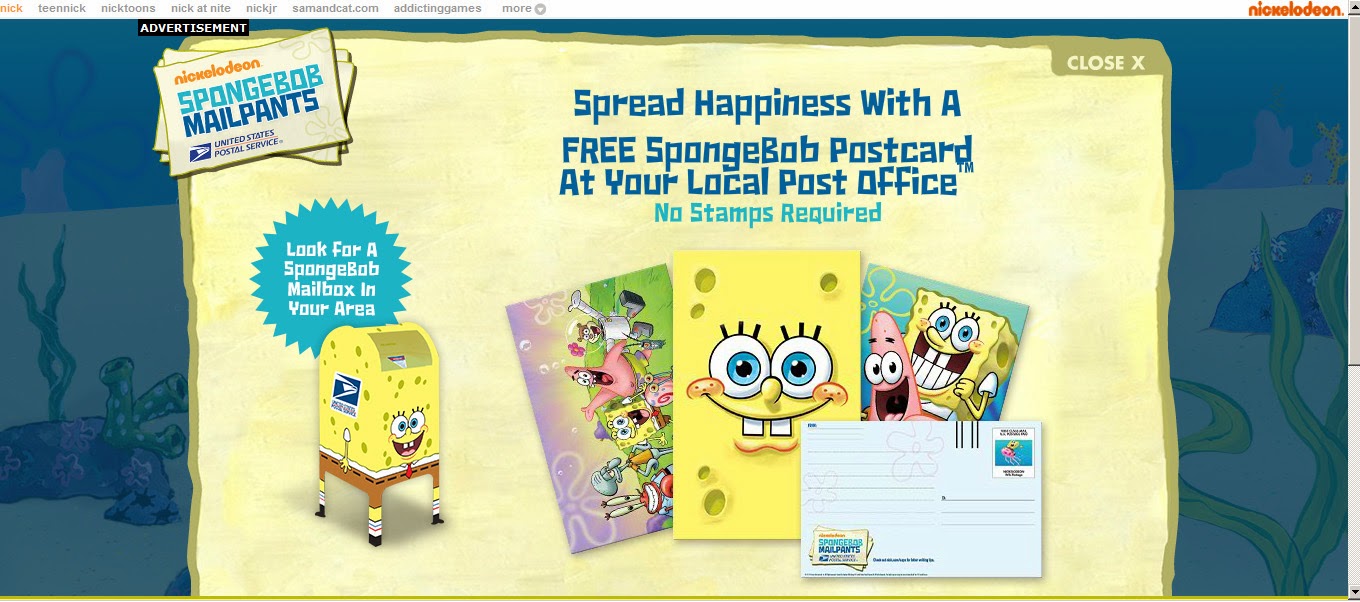 CartoonPhilately: Post Office and SpongeBob work together