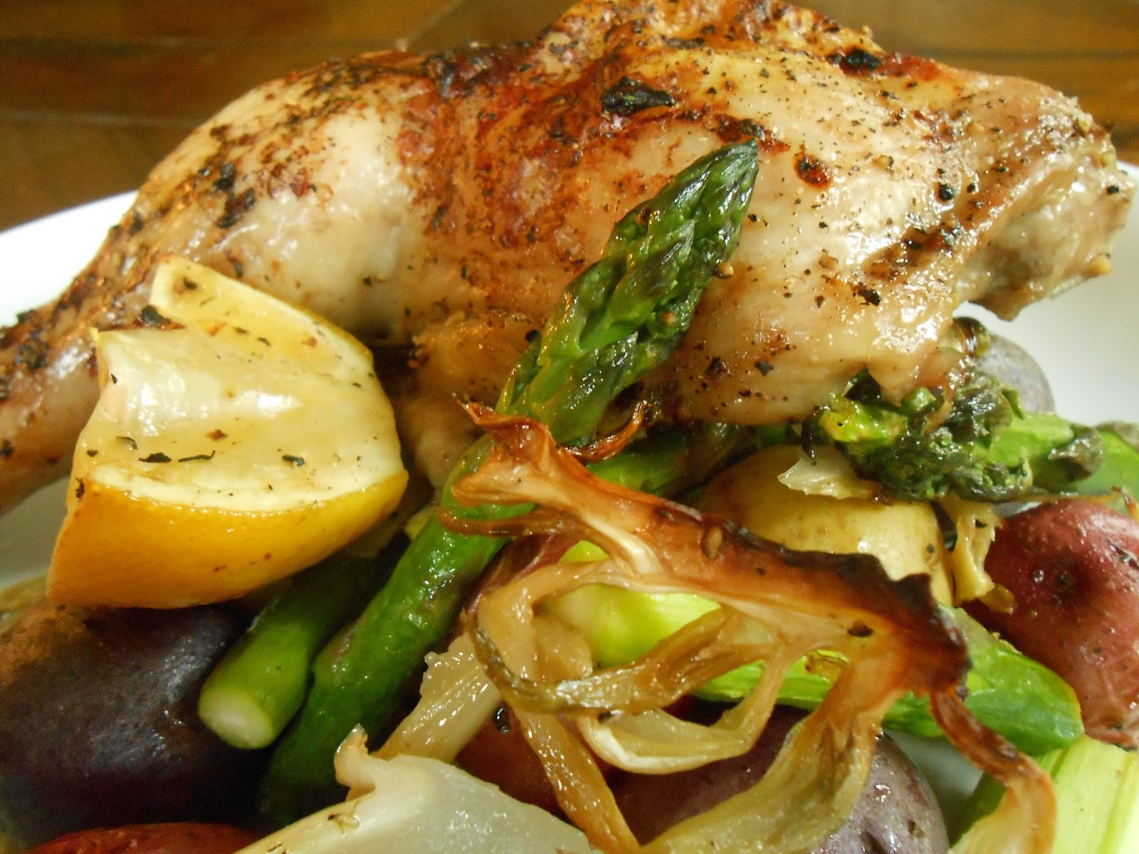 Bake and Baste: Skillet Chicken with Spring Vegetables