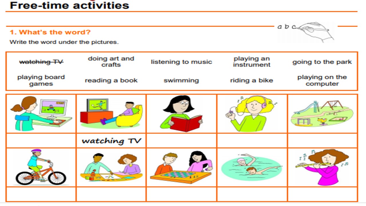 INGLÉS: FREE TIME AND HOBBIES