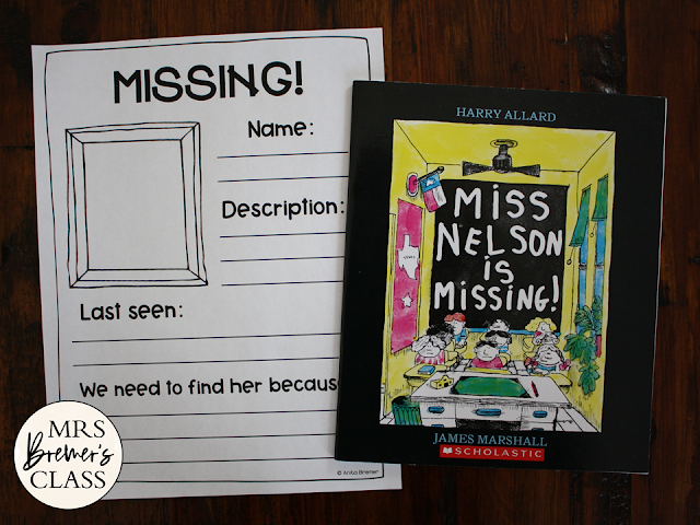 Miss Nelson Is Missing! | Book Study and Class Book Activity | Mrs ...