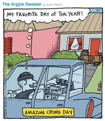 Mystery Fanfare: Cartoon of the Day: Amazon Crime Day
