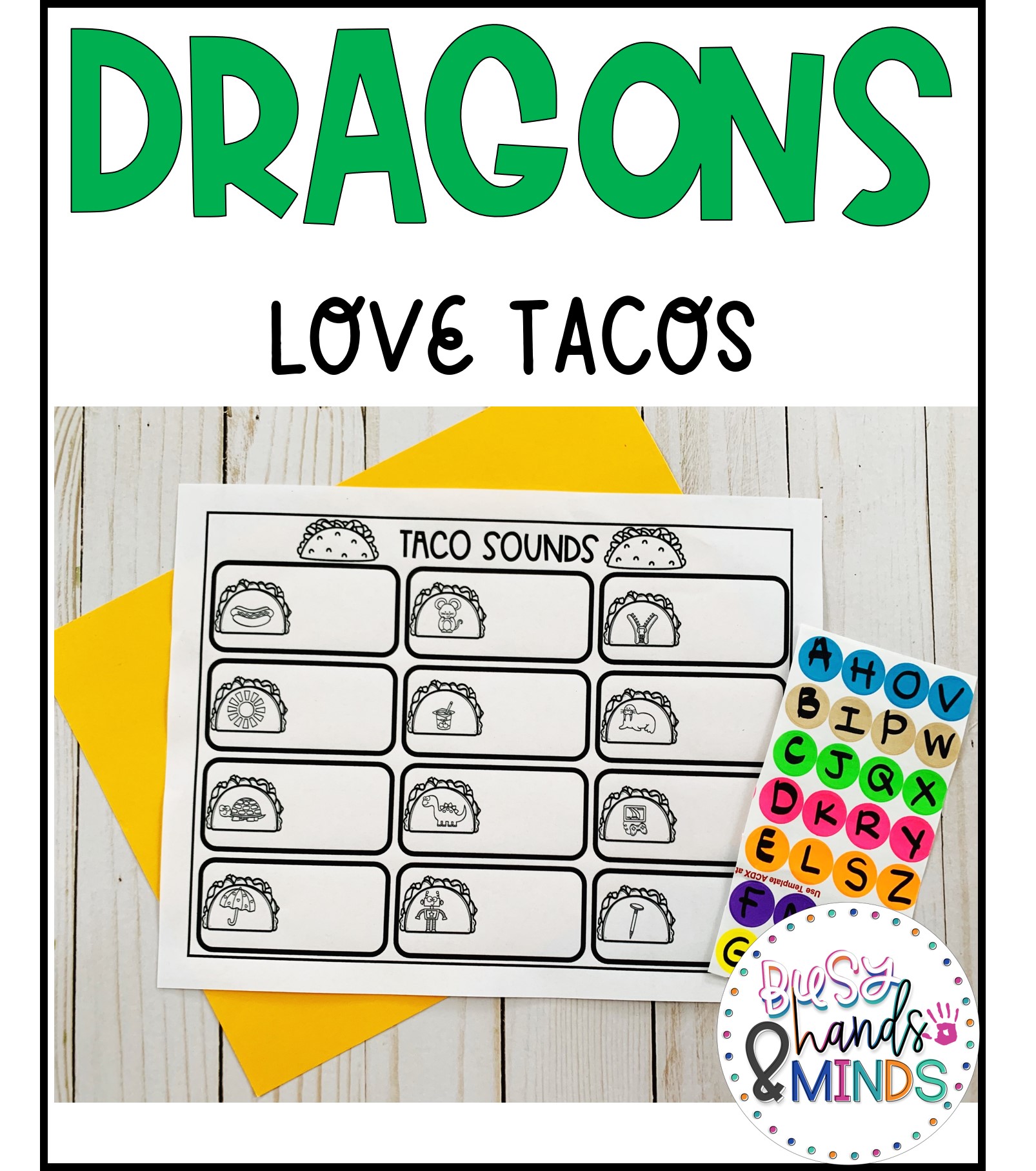 Dragons Love Tacos- Preschool Book Companion | Busy Hands and Minds