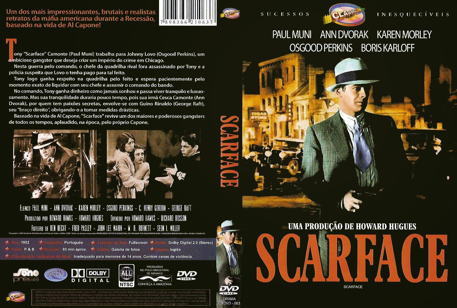 Capa DVD Scarface [1952] - DVD Cover - Baixar Capas de Filmes e Séries ...