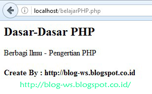 Pengertian PHP ~ Berbagi Ilmu