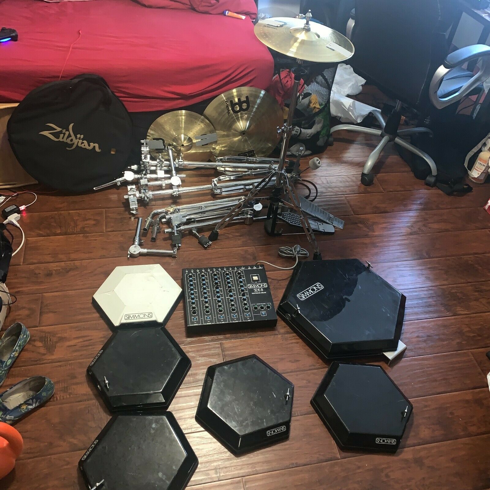 MATRIXSYNTH: Simmons SDS 8 Electronic Drum Set (Black) 5 Channel Synth ...