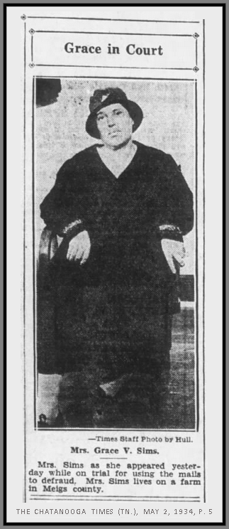 Unknown Gender History: Grace Sims, Tennessee Lonely Hearts Black Widow ...