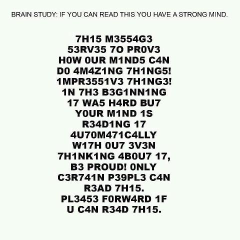 Scrambled Reading Riddle to Test your mind