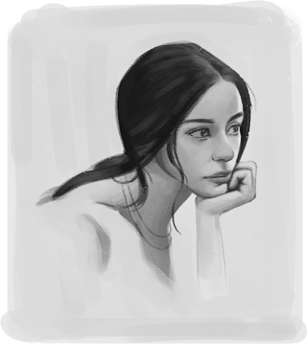 .: Lady Thinking_Portrait Study