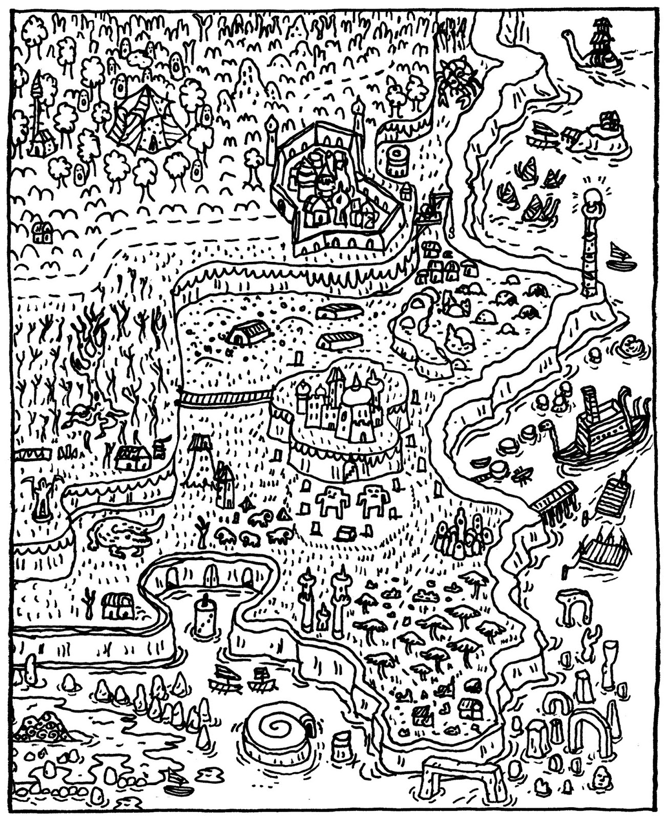 Evlyn Moreau: Doodle maps