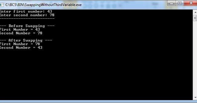 Learn On Tube 1 Wap To Swap Two Numbers Without Using A Third Variable