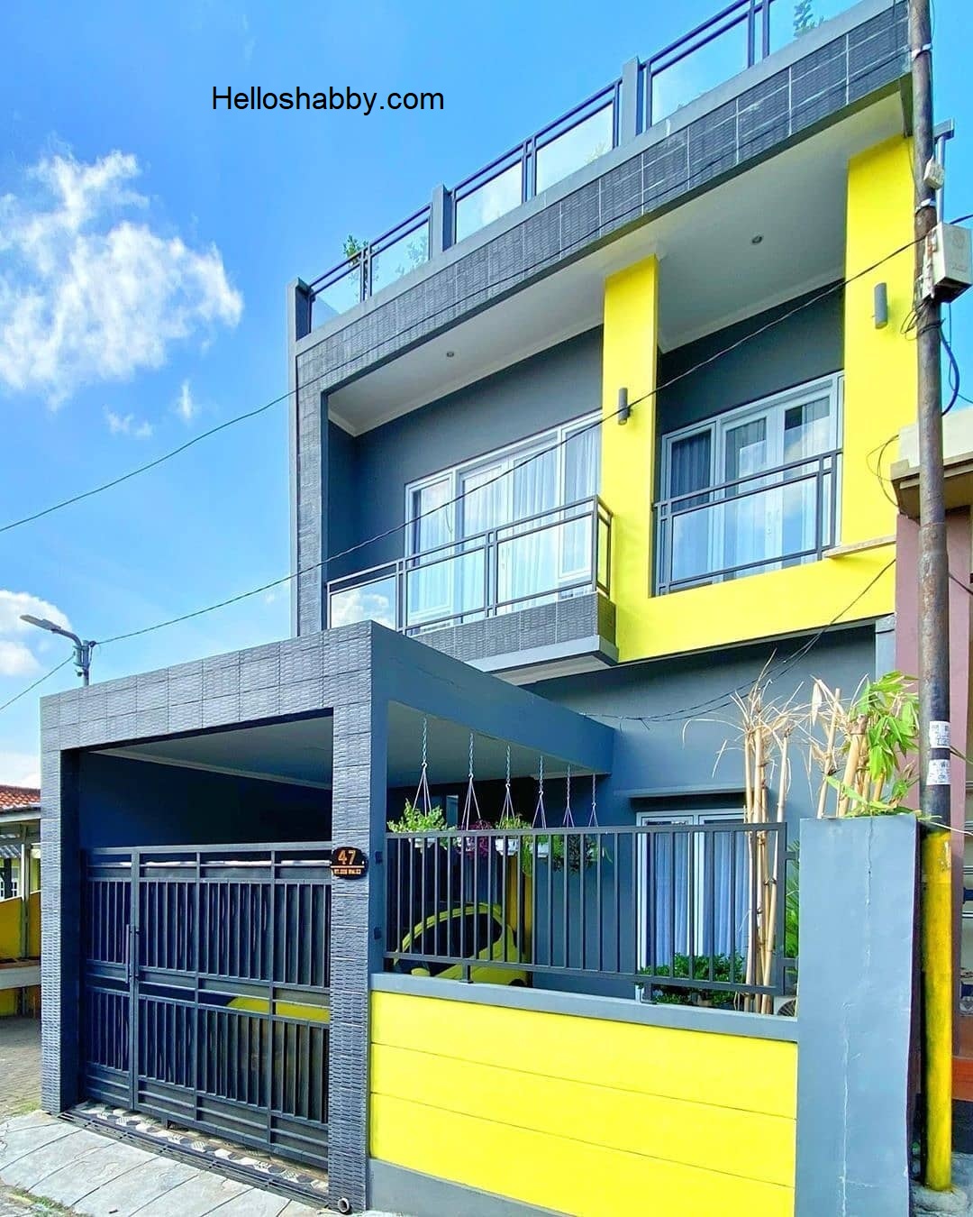 Tinggi Pagar Rumah Minimalis dengan Warna Cerah, Ceriakan Rumah ...