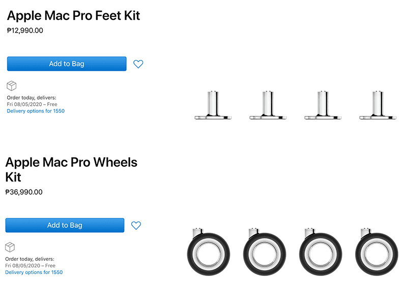 Apple Mac Pro Wheel and Feet Kit starts at PHP 12,990