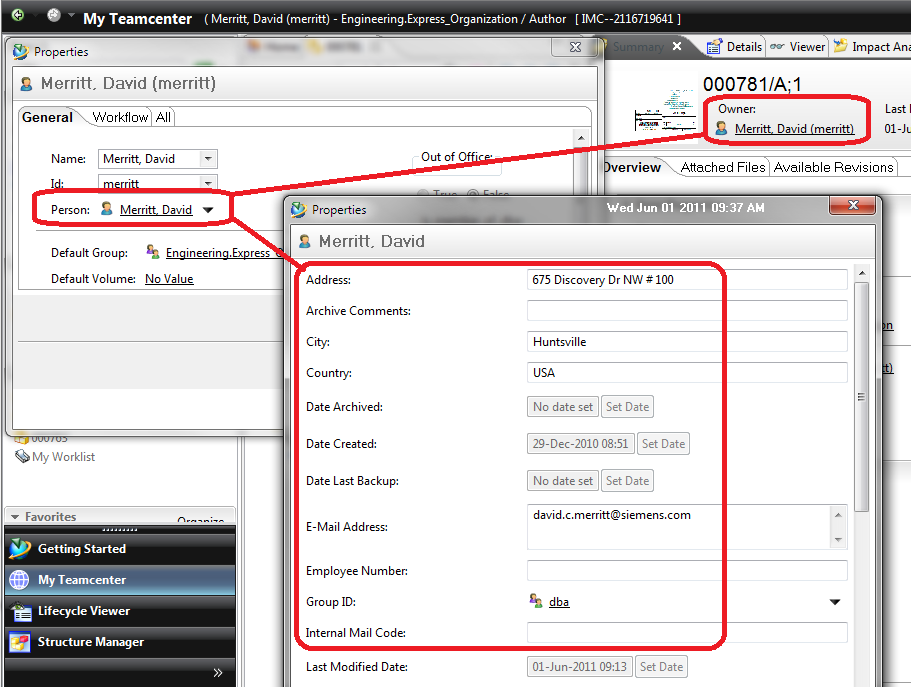 Dave S Rave Mapping Teamcenter Person Profile Information From Owning User On Item Revision To