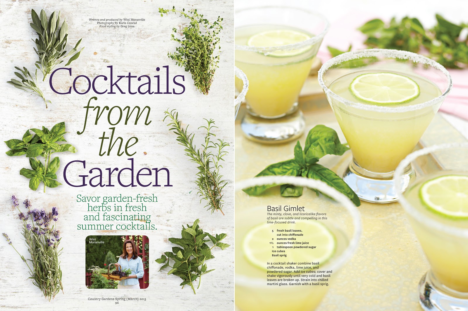 Karla Conrad: Country Gardens "Cocktails from the Garden" Story