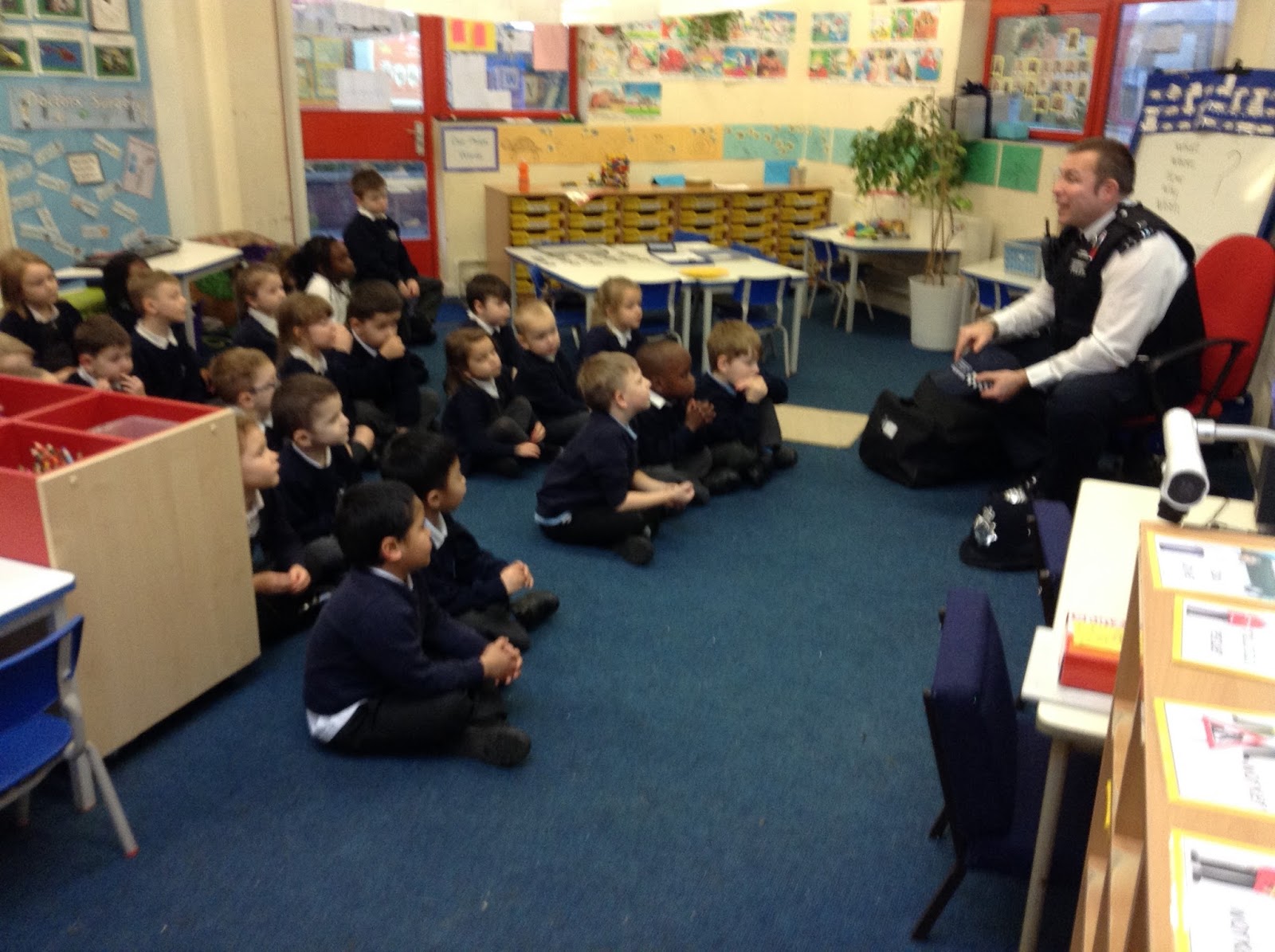 Reception - Police Visit :: Hilldene Primary School News