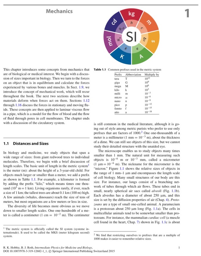Intermediate Physics for Medicine and Biology: The SI Logo