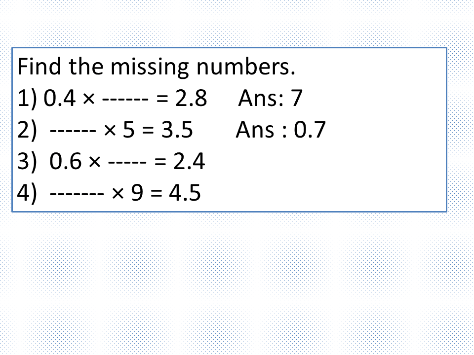 Math 7: DISTANCE LEARNING