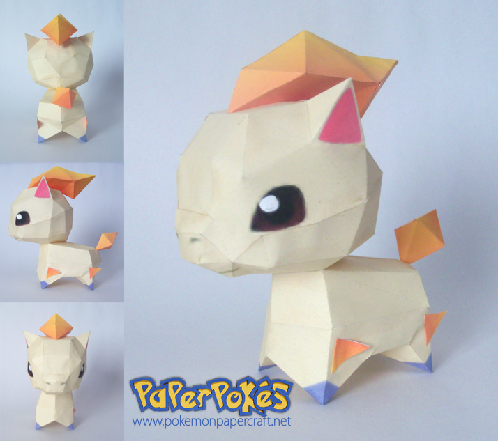 PaperPokés - Pokémon Papercraft: PONYTA CHIBI