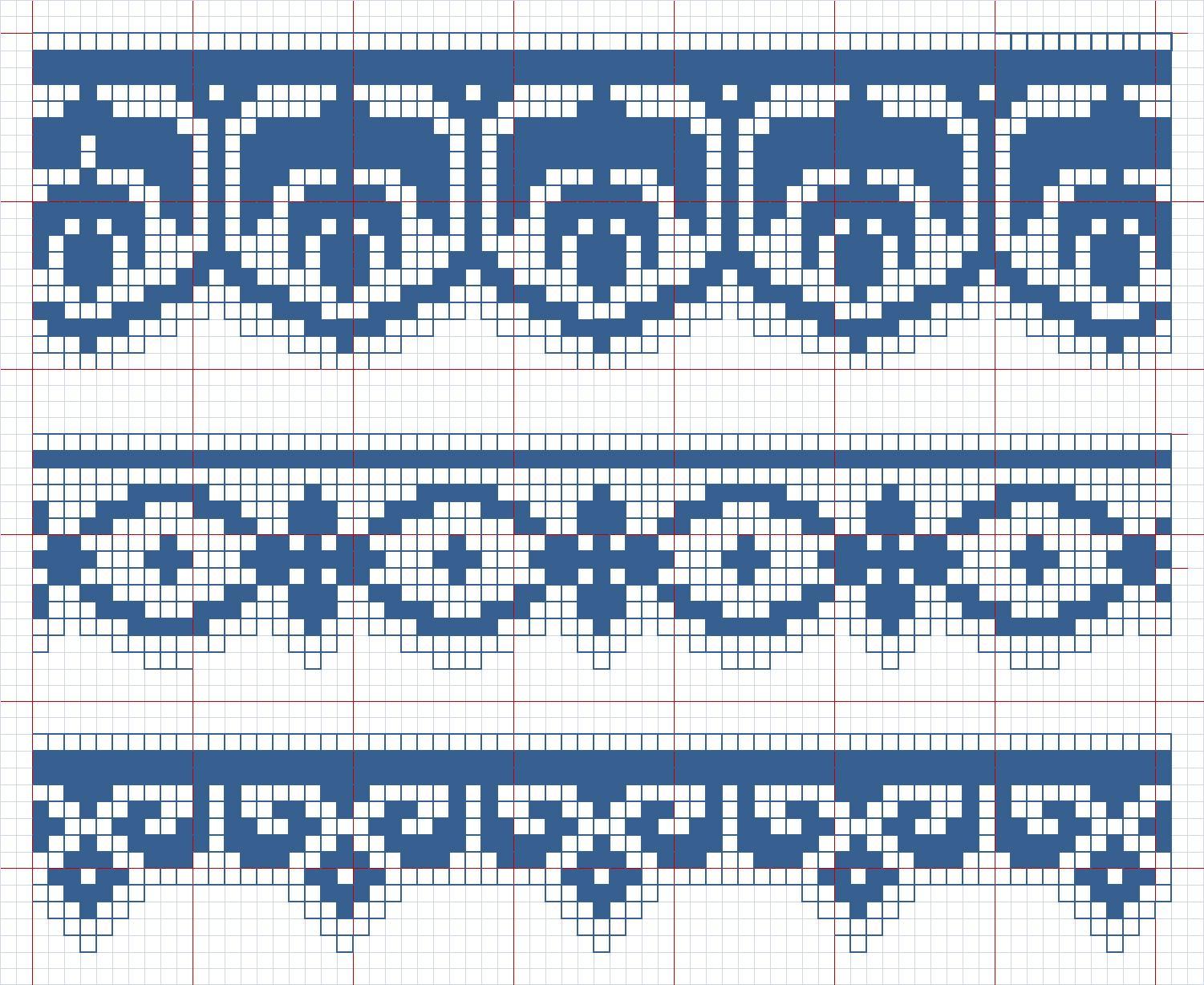 Filet - Crochet Patterns: Filet edging 02