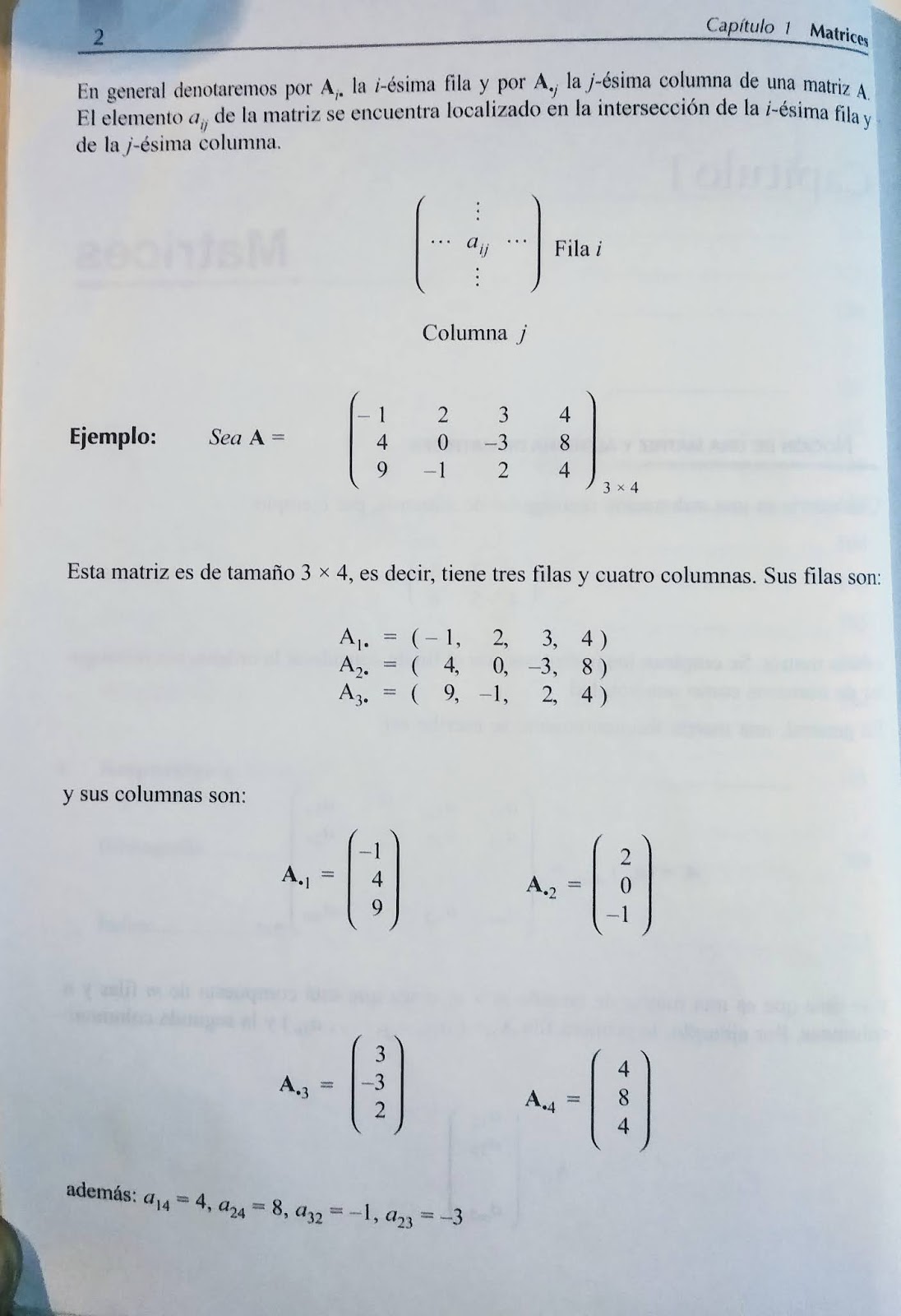 Matrices álgebra lineal