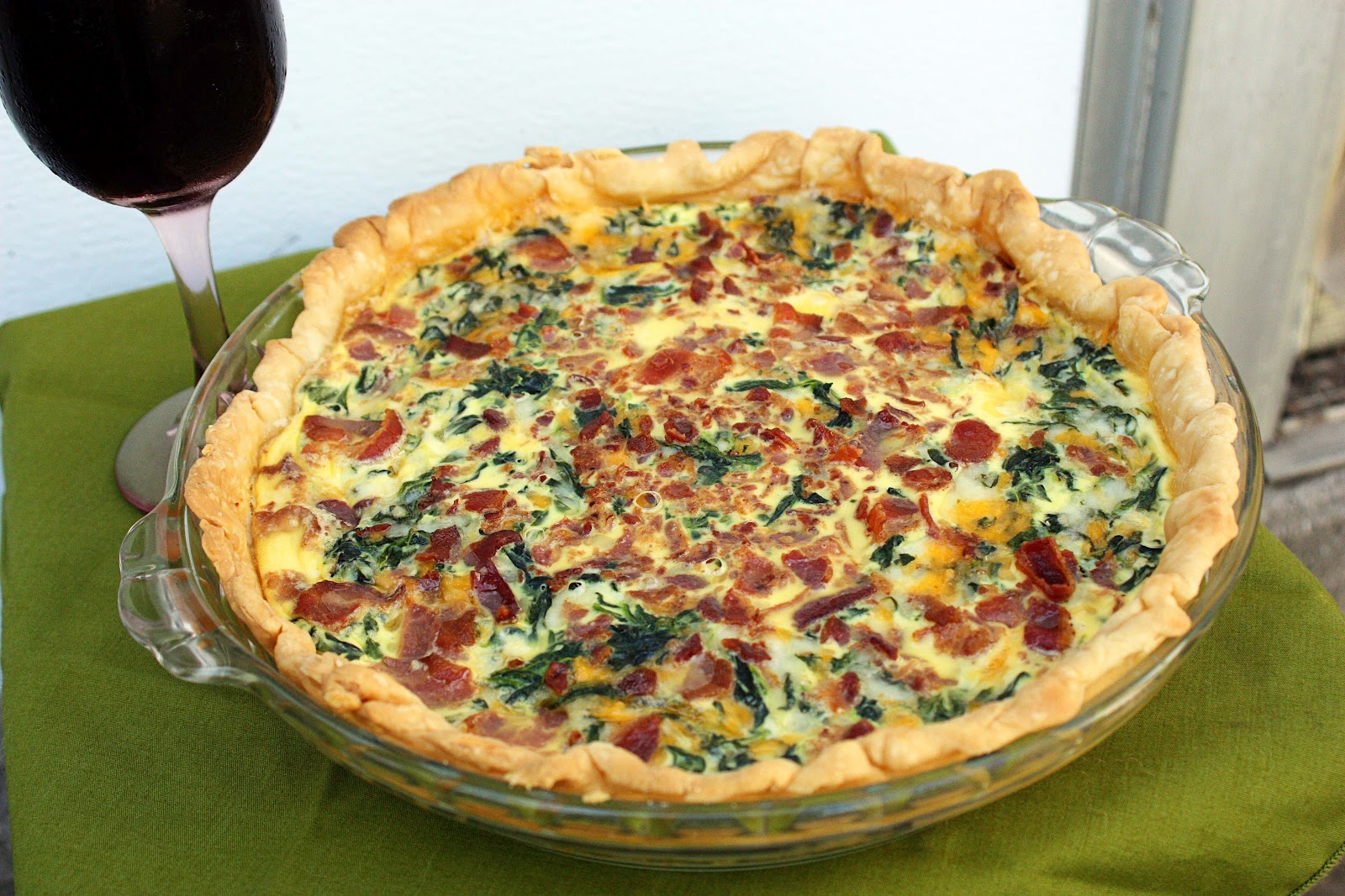 Just a Spoonful of: Double Quiche Recipes! Bacon Basil Quiche & Spinach ...