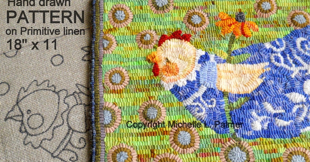 Michelle Palmer: Hen's Special Delivery rug hooking patterns