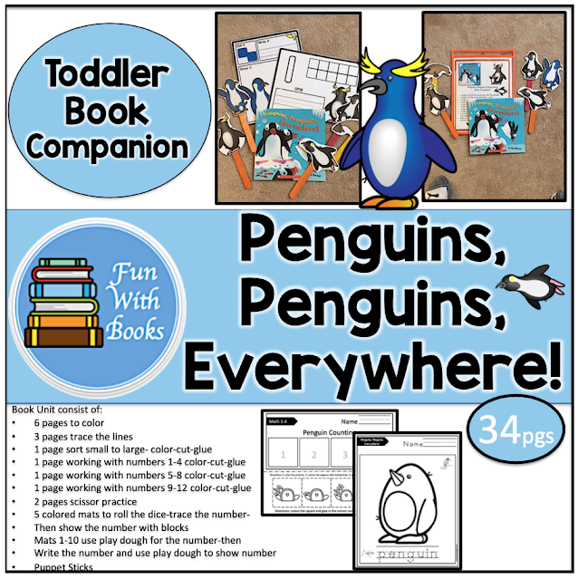 PENGUINS, PENGUINS, EVERYWHERE! TODDLER BOOK COMPANION ~ Book Units by Lynn