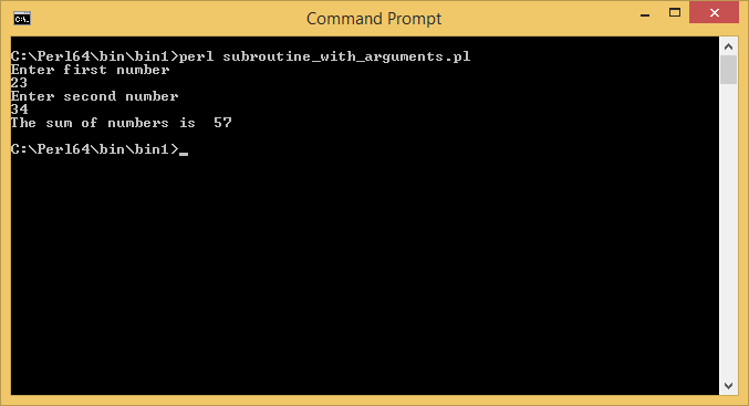 Subroutines In Perl ~ Hub Of Geekz