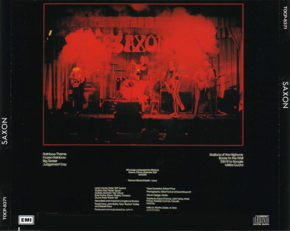 Classic Rock Covers Database: Saxon - Saxon (1979)