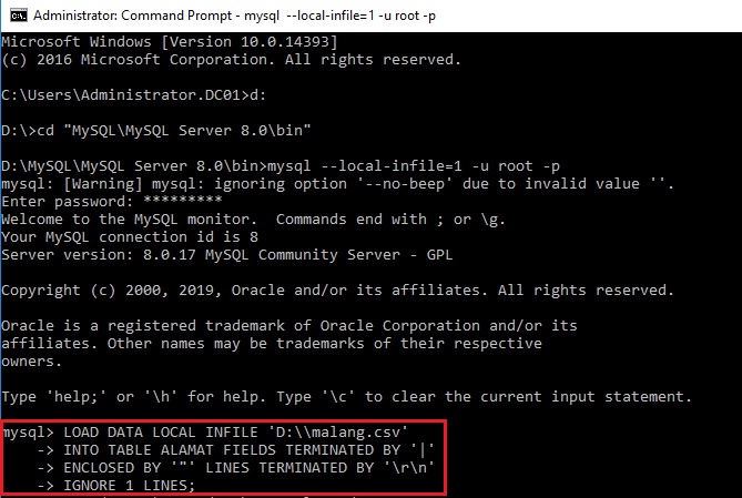 Cara Import Data Menggunakan Load Data Infile Di Mysql 80 Mboisker