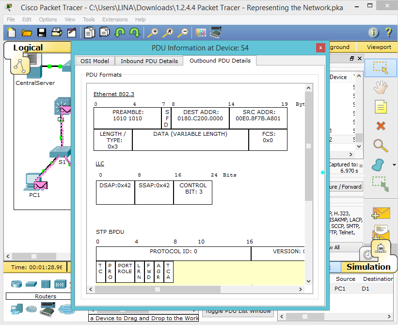 CCNA CISCO: PACKET TRACER: REPRESENTACIÓN DE LA RED