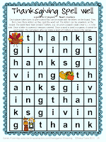 Fun Games 4 Learning: Thanksgiving Word Puzzles FREEBIE
