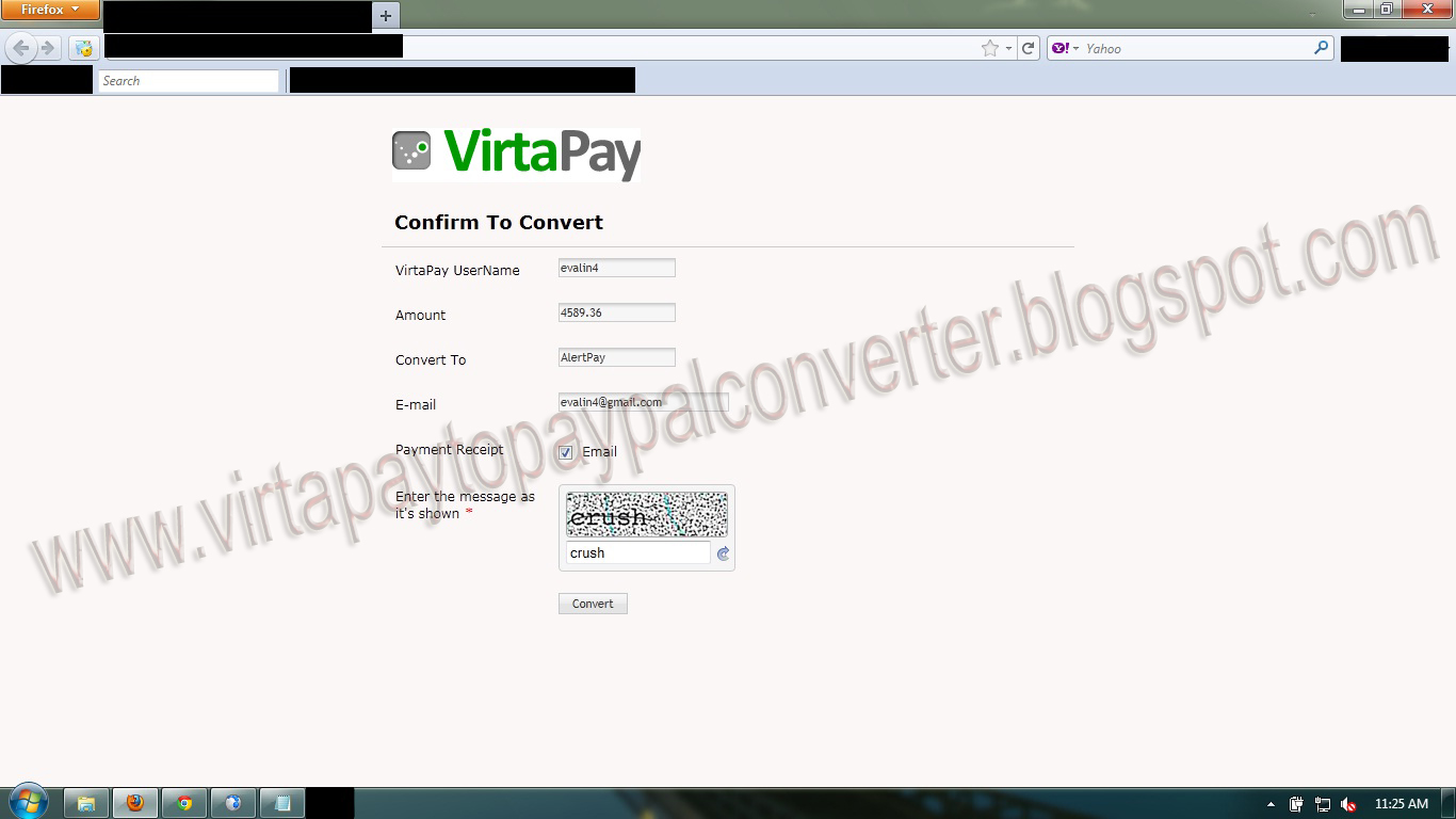 CONVERT YOUR VIRTA PAY TO LIBERTY RESERVE,PAYPAL: EXCHANGE YOUR VP ...