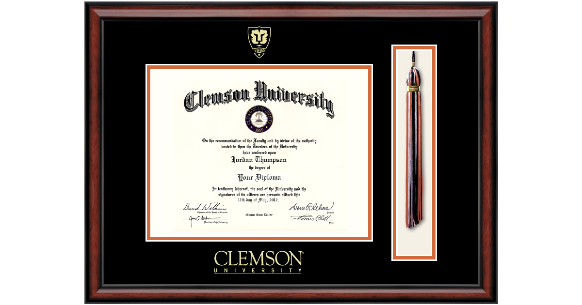 Clemson Diploma Frame - Table Frame